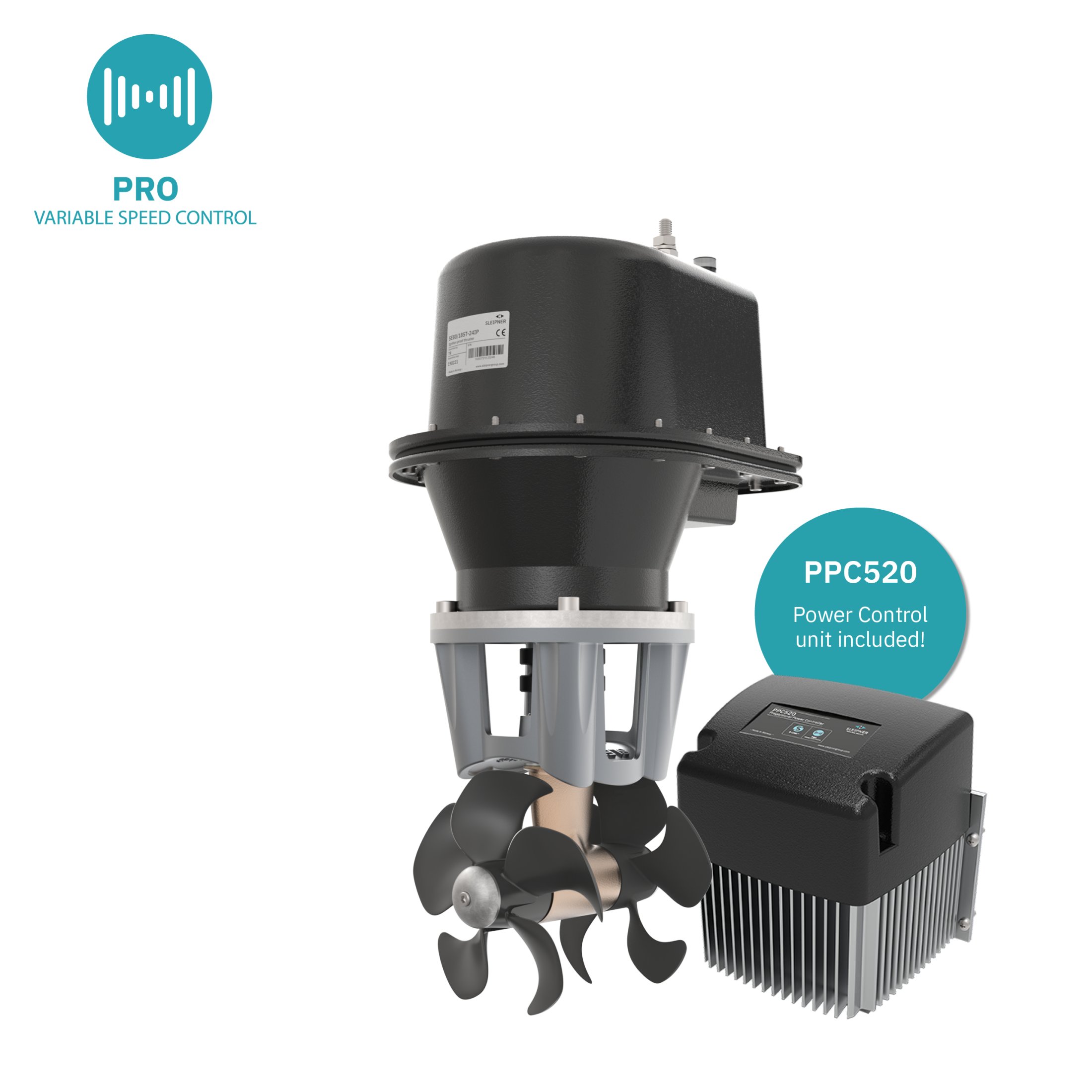 SEP80 PRO™ IP tunnel bow/stern thruster 24V - Sleipner UK